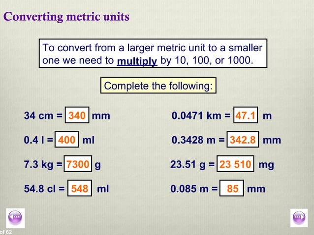 Converting unit measures | PPT