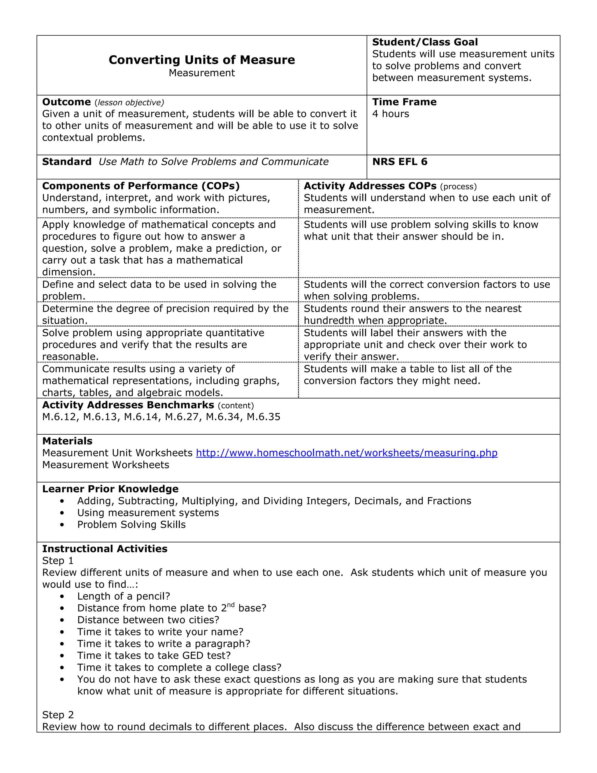 Converting units of measure | PDF