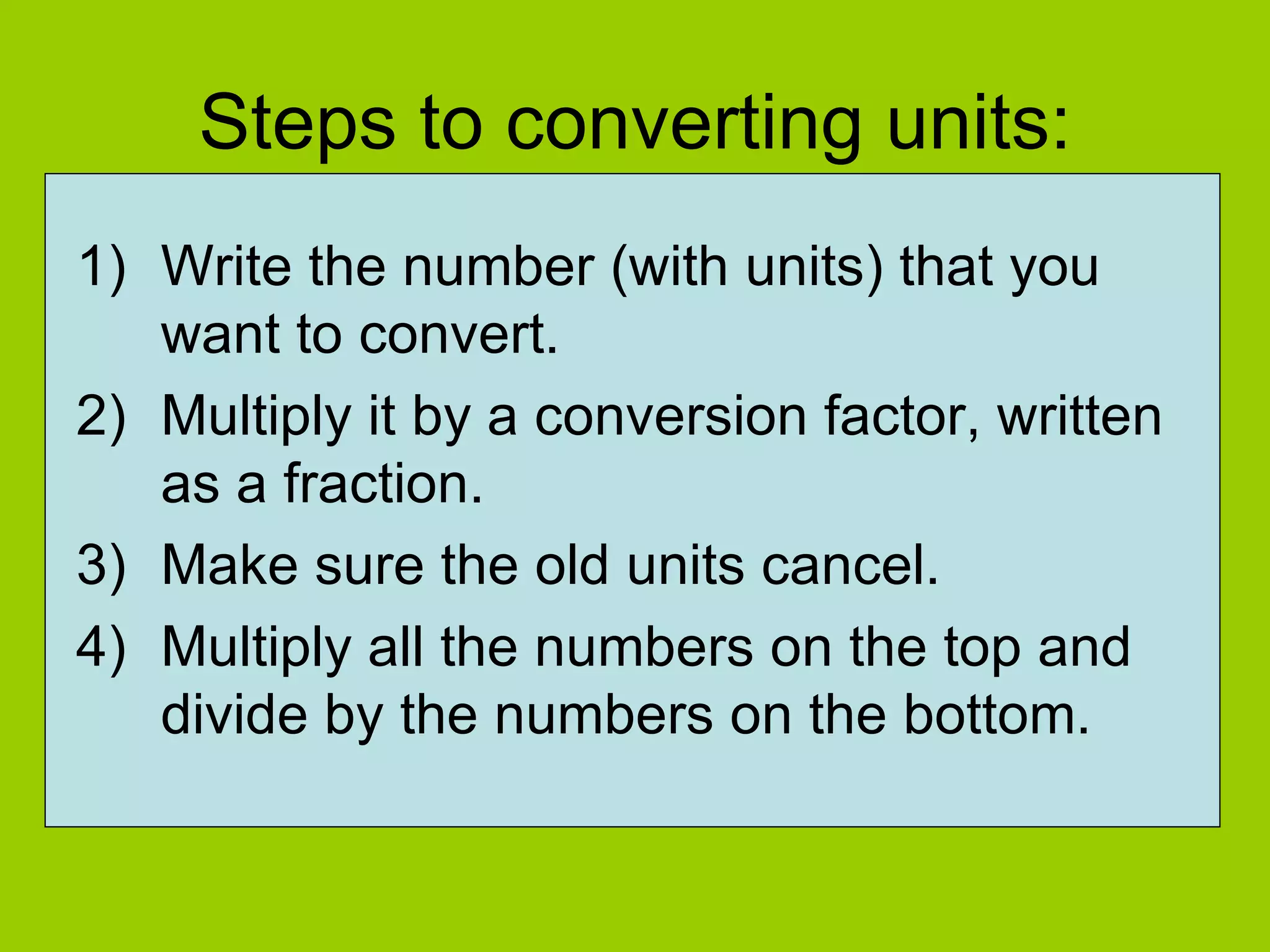 Converting units powerpoints | PPT