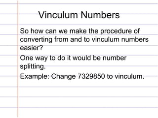 Converting vinculum numbers | PPTX