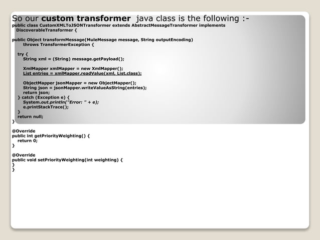 Converting with custom transformer | PPT