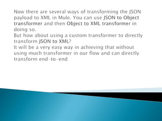 Converting with custom transformer part 2 | PPT