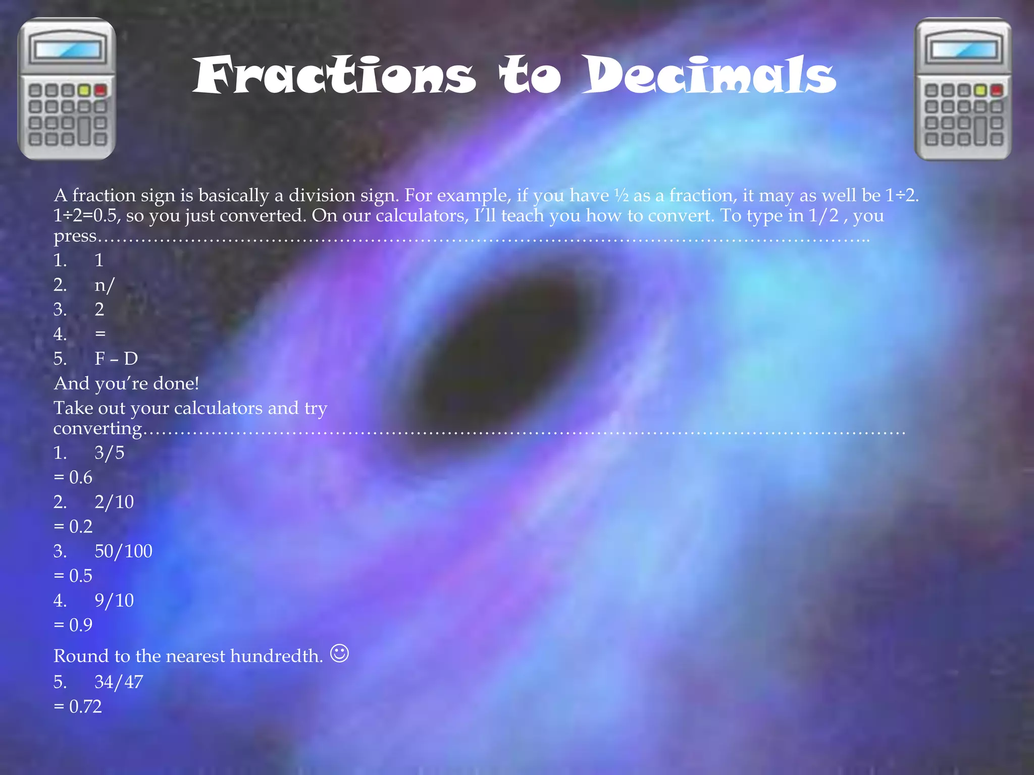 Converting with fractions, decimals, and percents | PPTX | Poker and ...