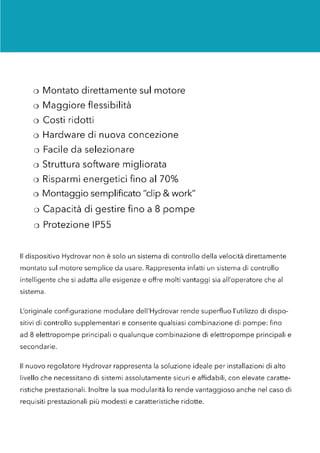 Convertitori Inverter Hydrovar - Lowara - Fornid | PDF