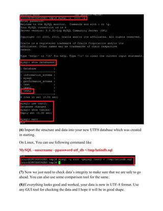 Convert language latin1 to utf8 on mysql | PDF
