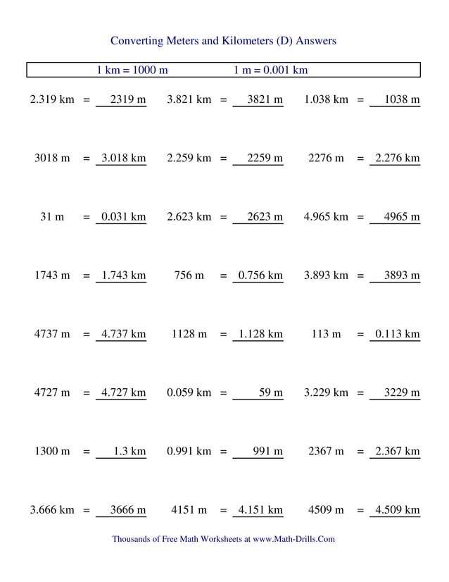 Convert meters kilometers_004 | PDF