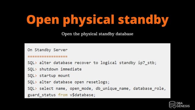 Convert Physical Standby Into Logical Standby | PDF