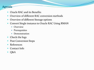 Convert single instance to RAC | PPTX