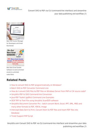 Convert SVG to PDF via CLI (command-line interface) and streamline your data publishing and ...