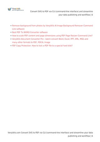 Convert SVG to PDF via CLI (command-line interface) and streamline your data publishing and ...
