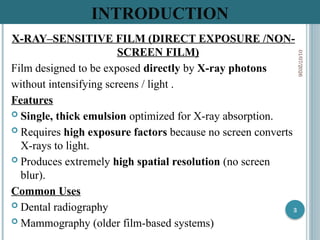 Explanations for conventional radiography specifically screen film ...