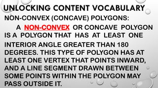 Classification of polygons according to the number of sides and if it ...