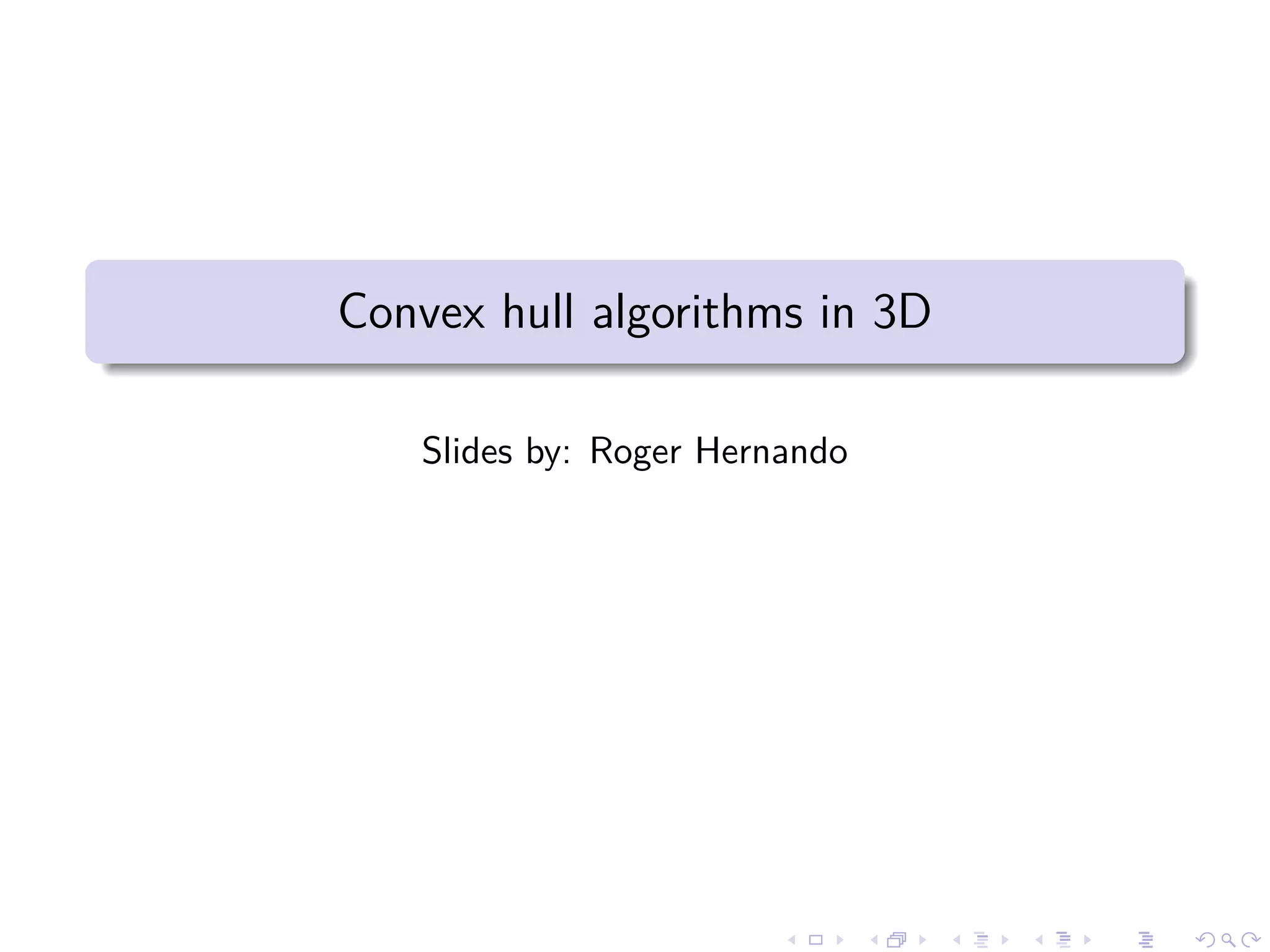 Convex hull in 3D | PPT