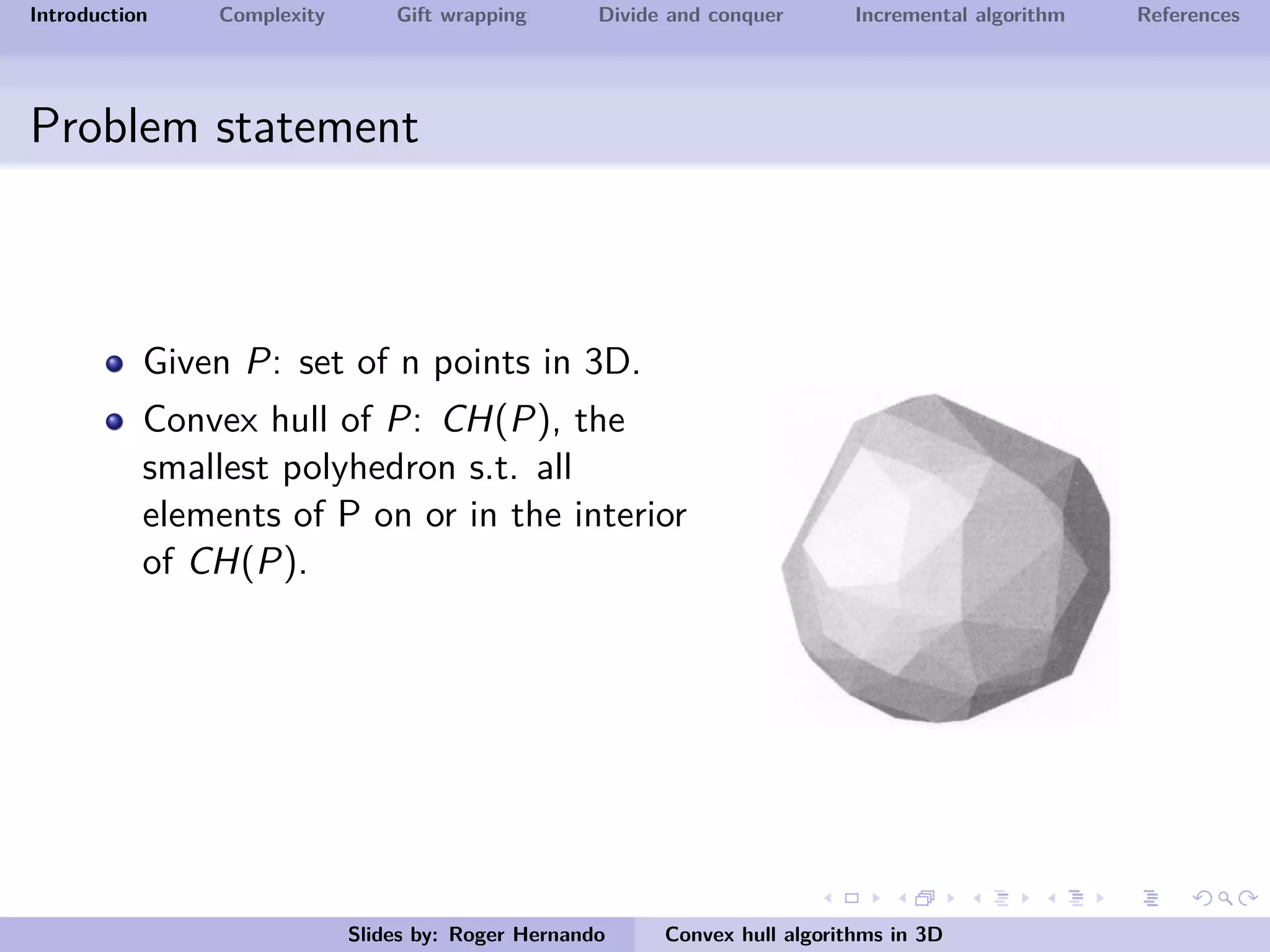 Convex hull in 3D | PPT