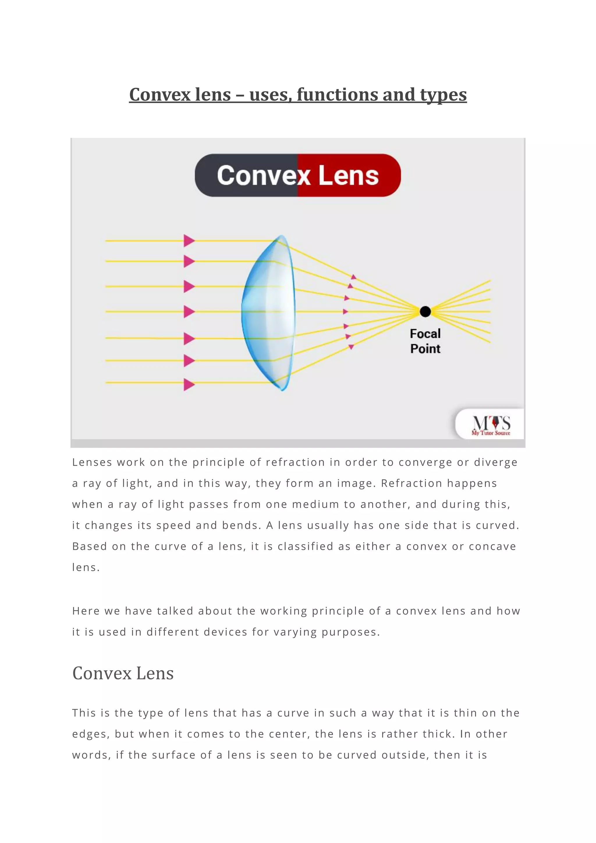 Convex lens uses functions and types.pdf