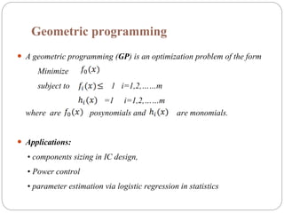 Convex optmization in communications | PPTX