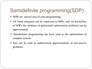 Convex optmization in communications | PPTX