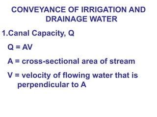 iiiCONVEYANCE irrigation engineering ppt | PPT