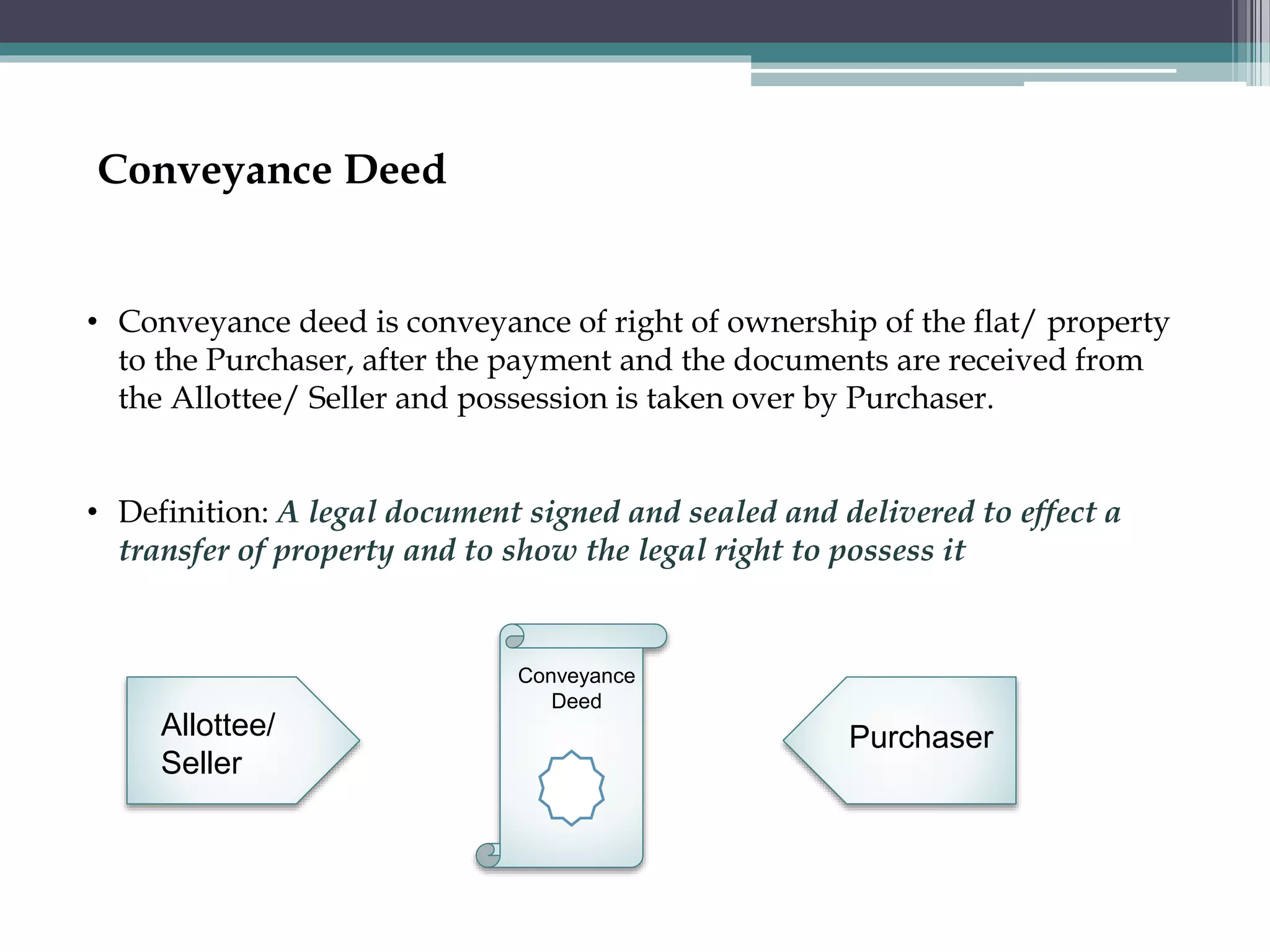 Conveyance deed | PPTX
