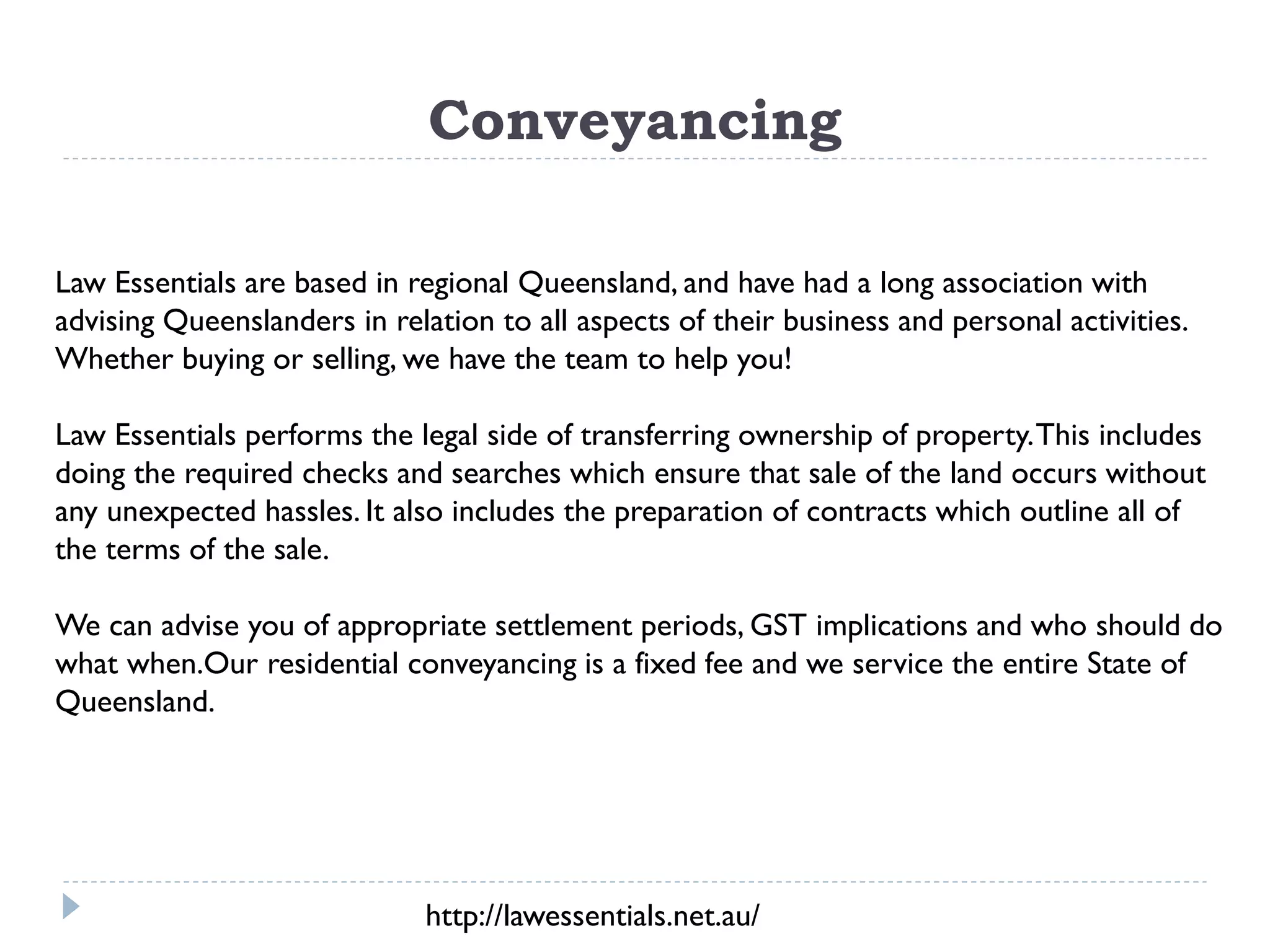 Conveyancing - Law Essentials | PPT