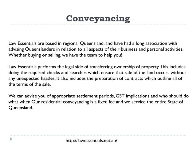 Conveyancing - Law Essentials | PDF