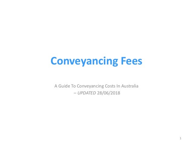 Conveyancing fees