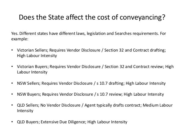 Conveyancing fees