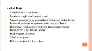 perancangan putar balik motor dc mini conveyor menggunakan ...