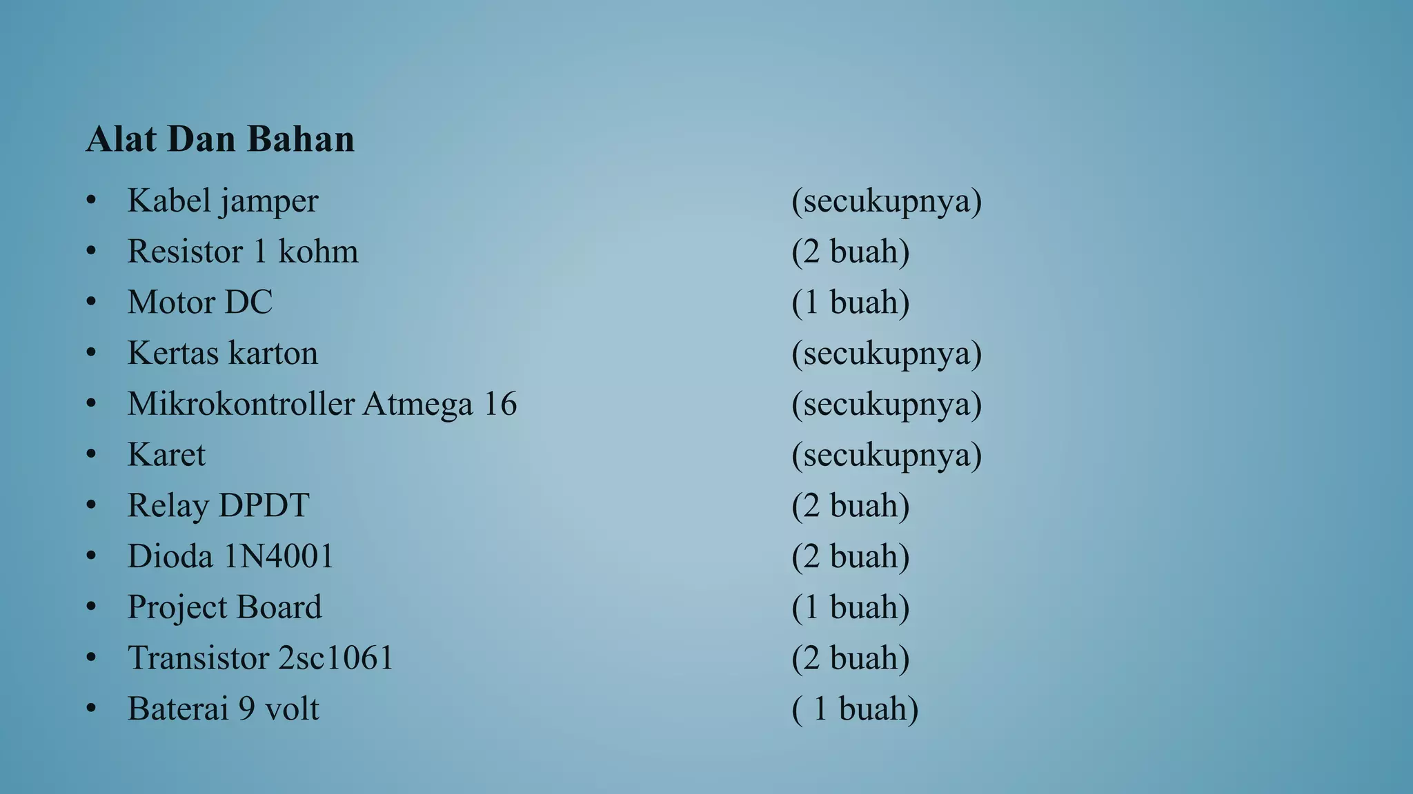 PERANCANGAN CONVEYOR MENGGUNAKAN MIKROKONTROLLER ATMEGA 16 | PPTX