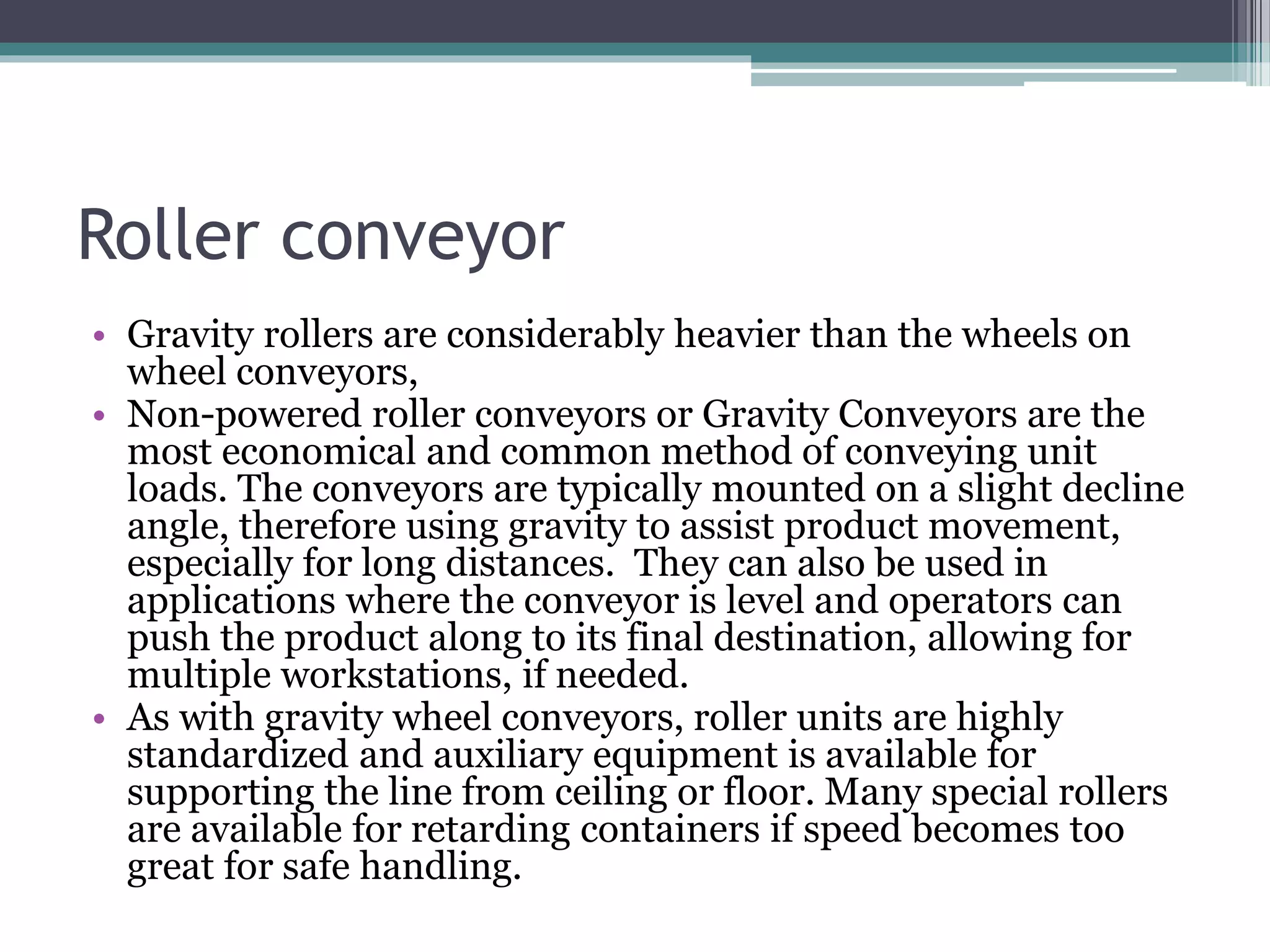 Conveyors and types | PPTX