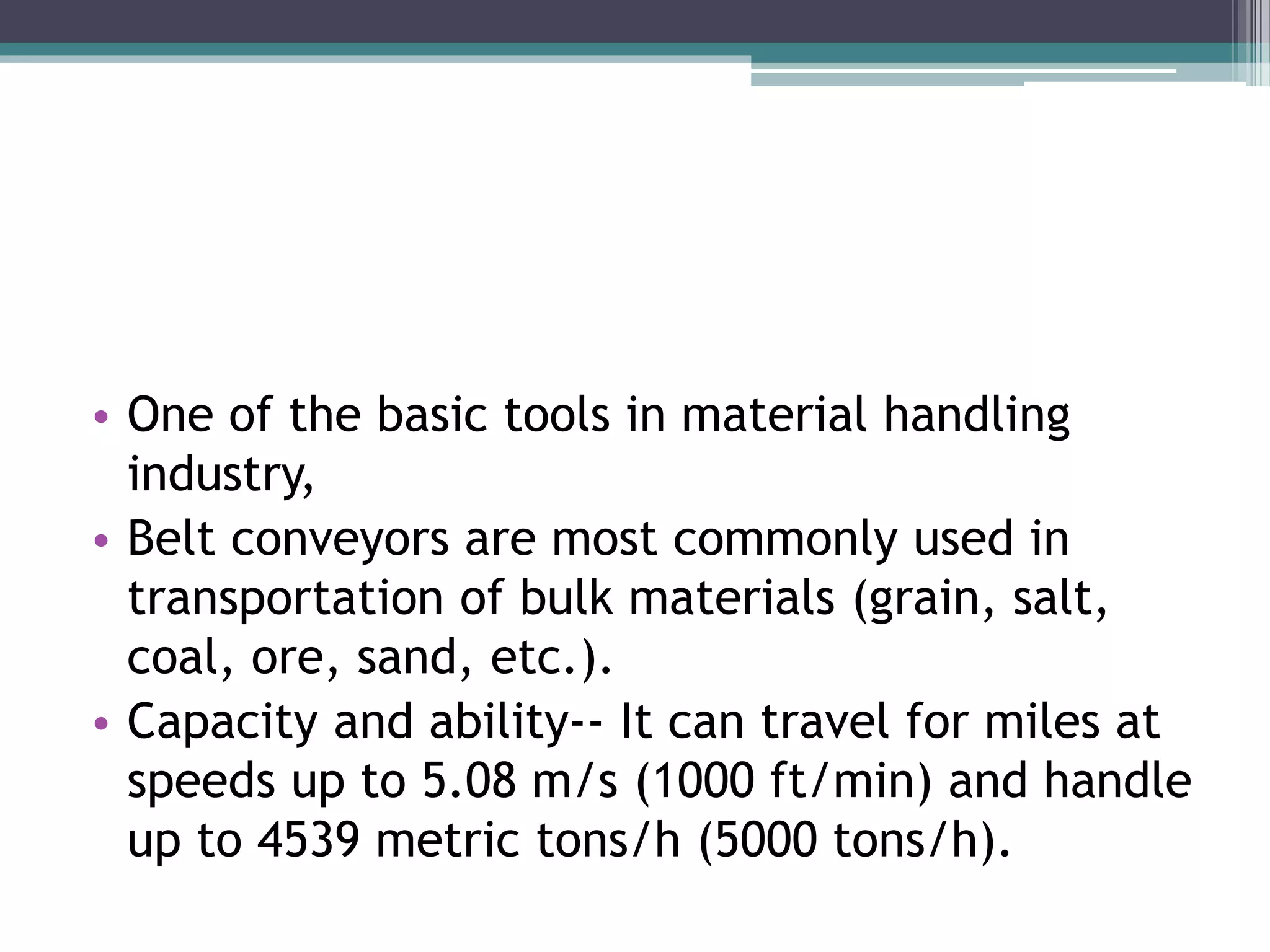 Conveyors and types | PPTX