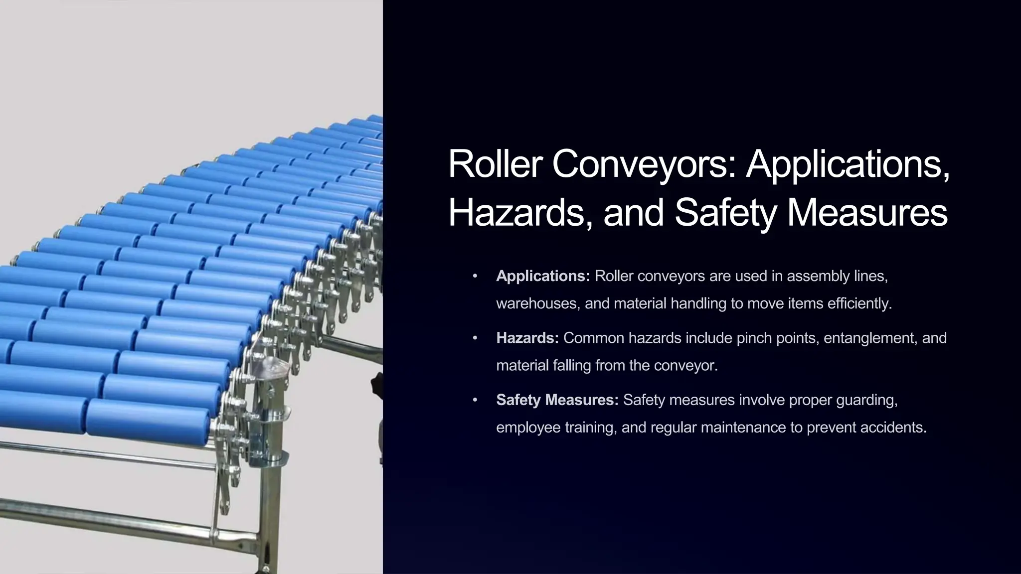 Conveyors Types applications and safety _211223007.pptx