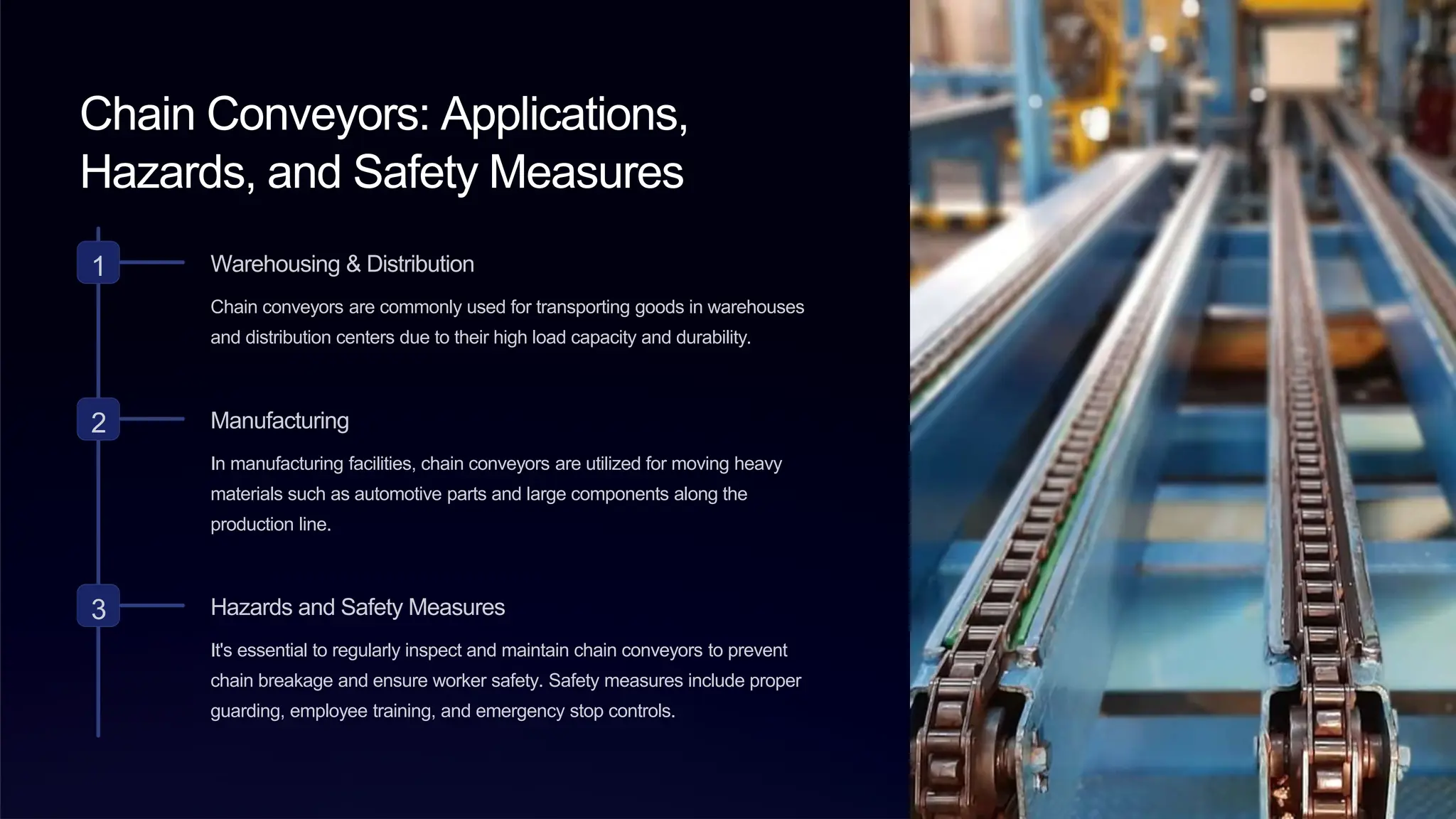 Conveyors Types applications and safety _211223007.pptx