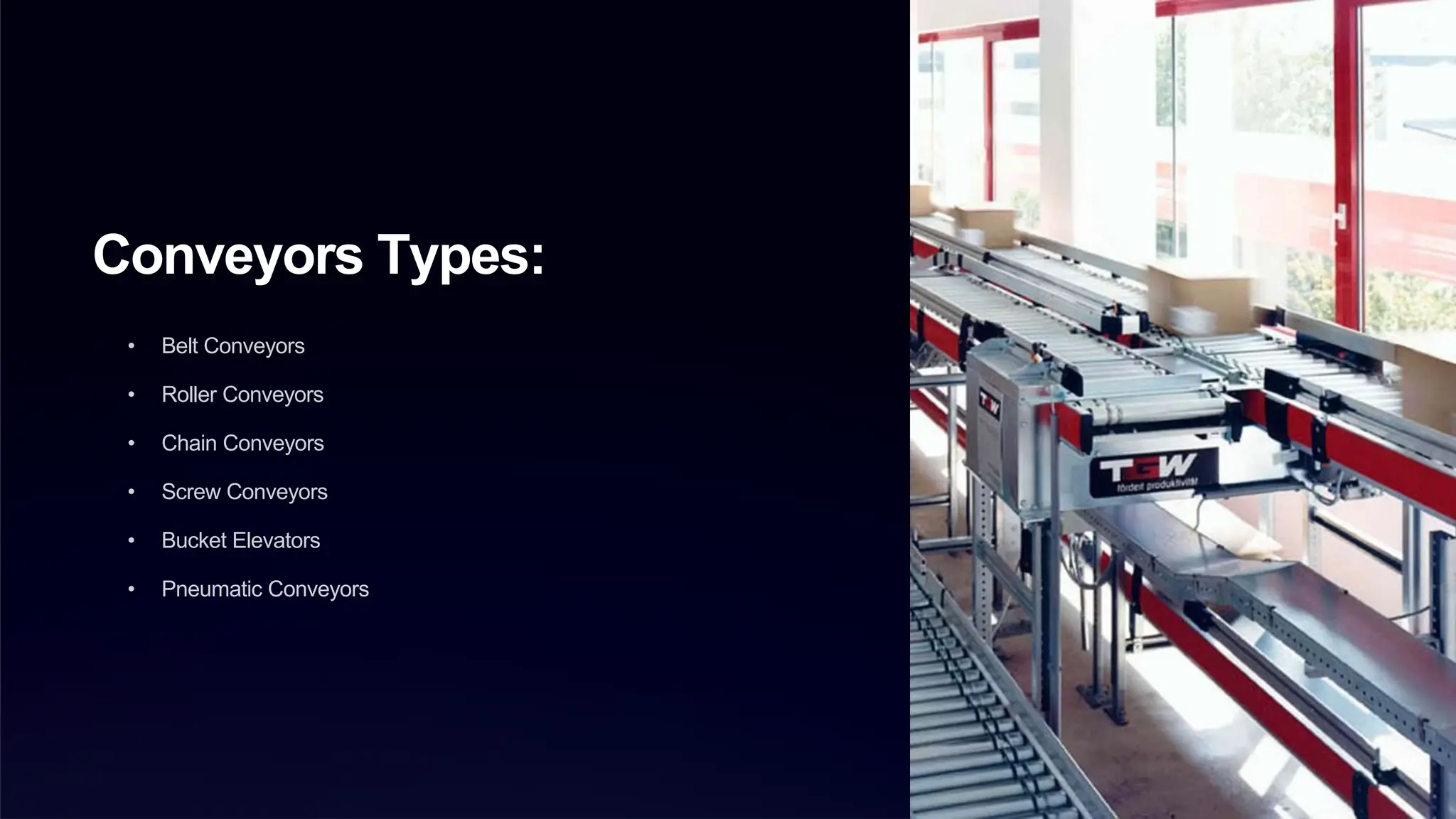 Conveyors Types applications and safety _211223007.pptx