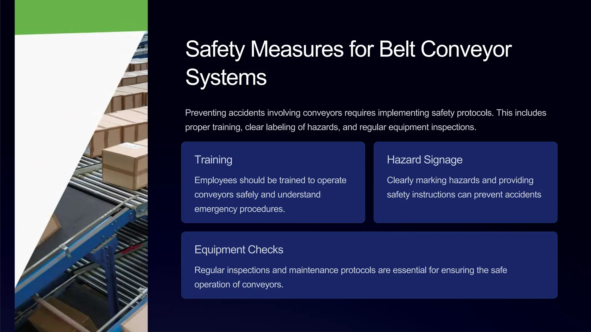 Conveyors Types applications and safety _211223007.pptx