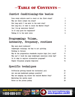 Convict conditioning the super f.a.q. by paul wade | PDF