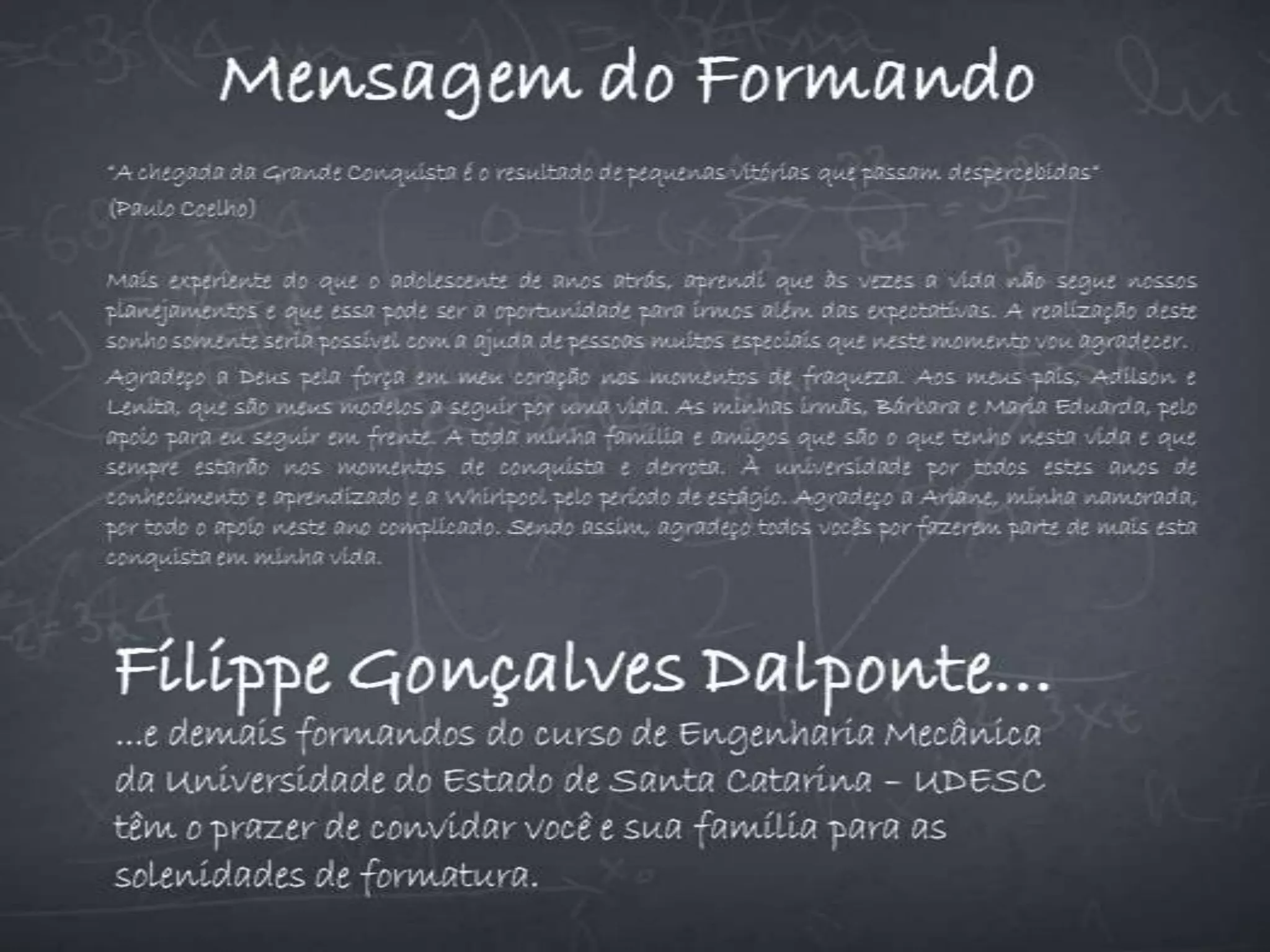 Formatura Filippe Dalponte | PPTX