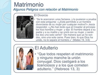 Convivencia Familiar (don de la vida, matrimonio y más) | PPTX