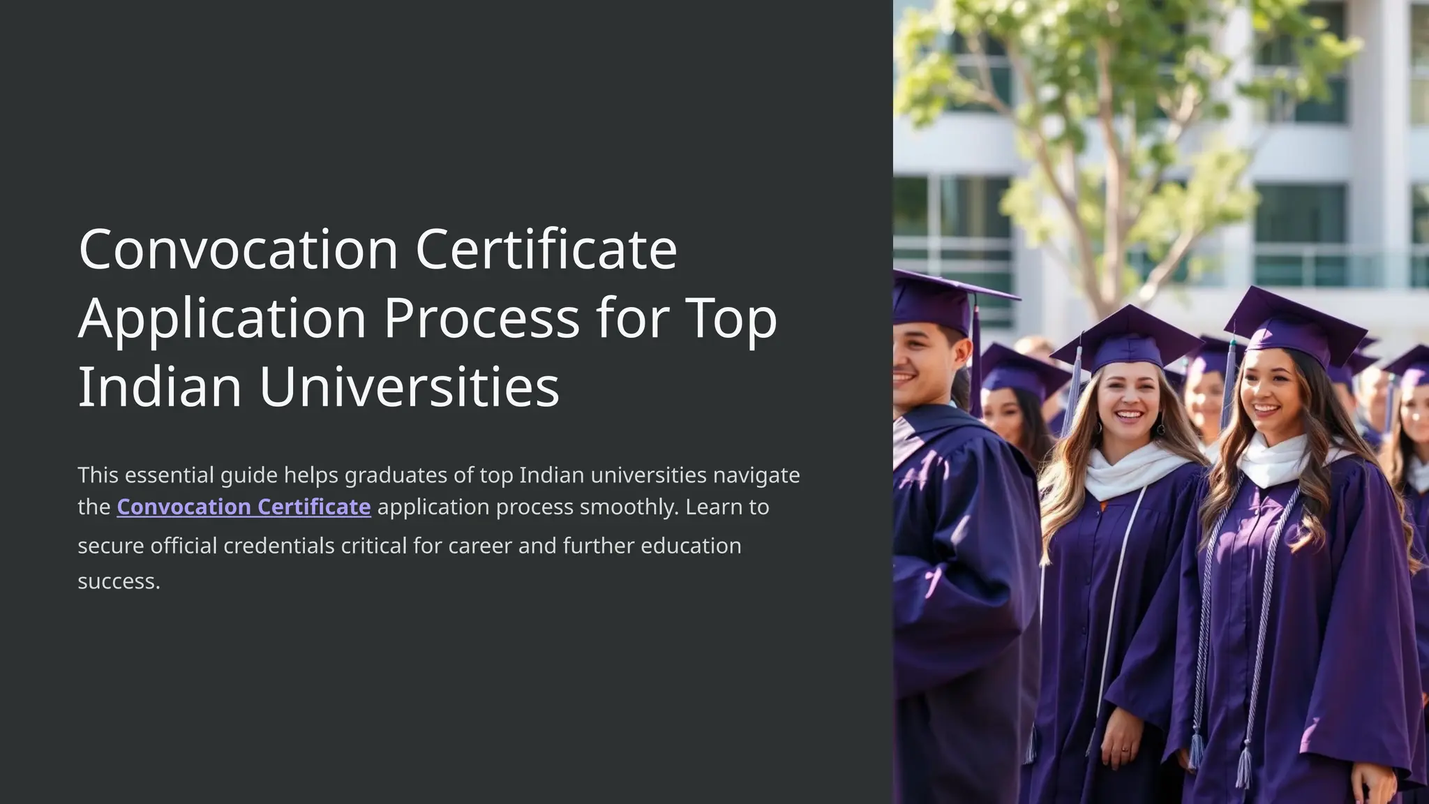 Convocation Certificate Application Process for Top Indian Universities | PPTX