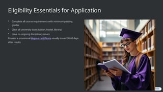 Convocation Certificate Application Process for Top Indian Universities | PPTX