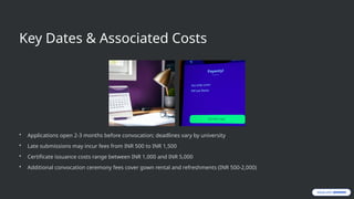 Convocation Certificate Application Process for Top Indian Universities | PPTX