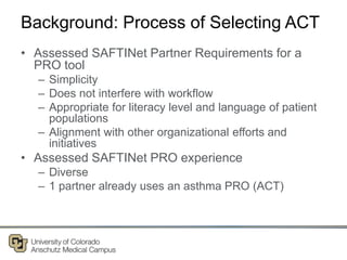 Implementing Point-of-Care PROMs | PPTX | Medical Health