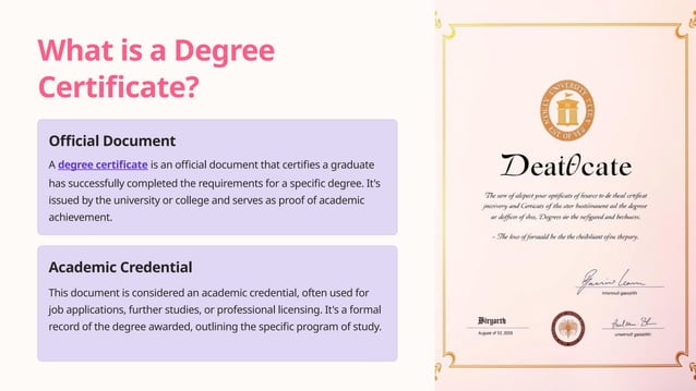 Convocation vs. Degree Certificate: Key Differences and When to Use Each | PPTX