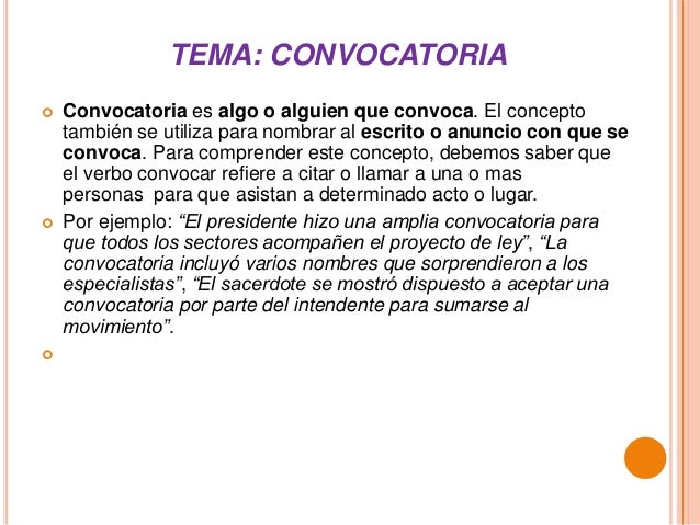 Qué es una convocatoria: características y tipos – PZGI