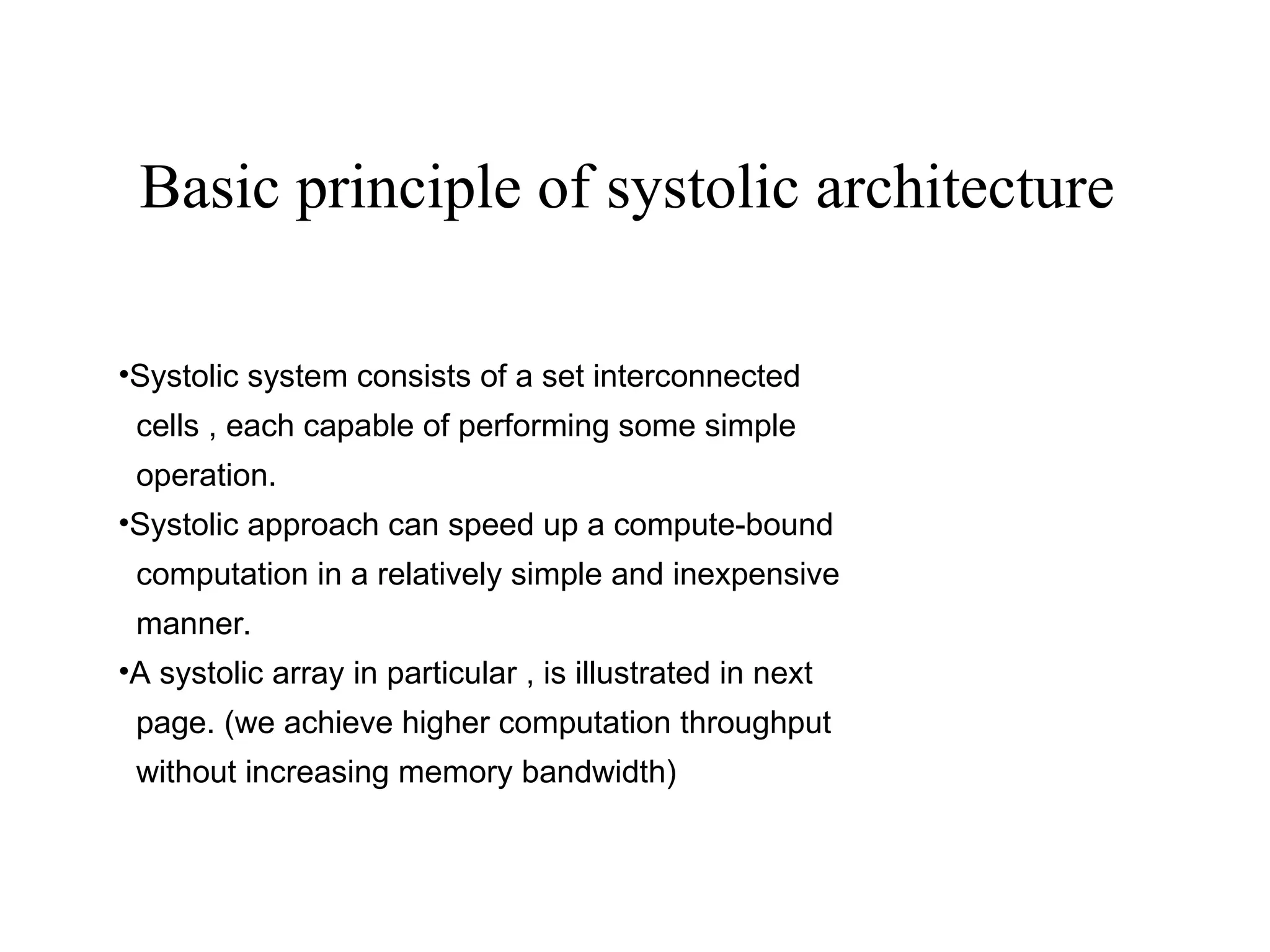 Basic principle of a systolic system-Convolution | PPT