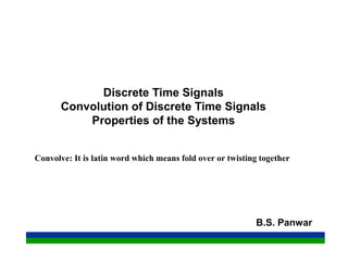 Convolution discrete and continuous time-difference equaion and system ...