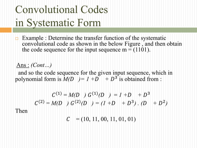 Convolutional codes | PPTX