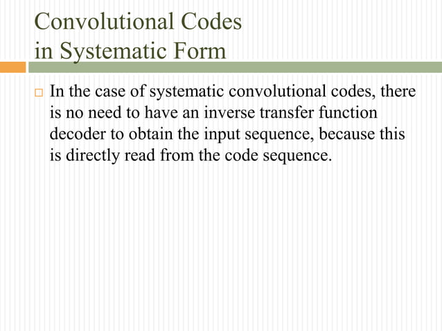 Convolutional codes | PPTX