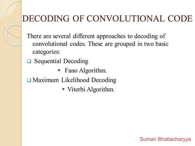 Overview Of Convolutional Codes Ppt