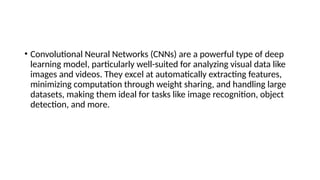 Convolutional neural networks applications | PPTX